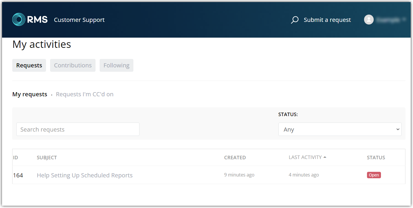 How to Submit a Ticket to RMS Customer Support